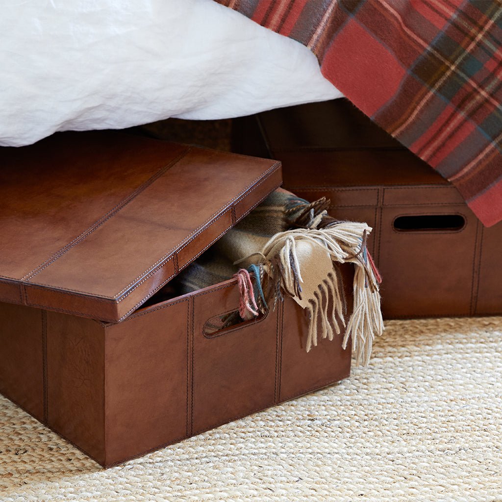 Home Storage - leather trunks, chests, memory boxes, log and magazines