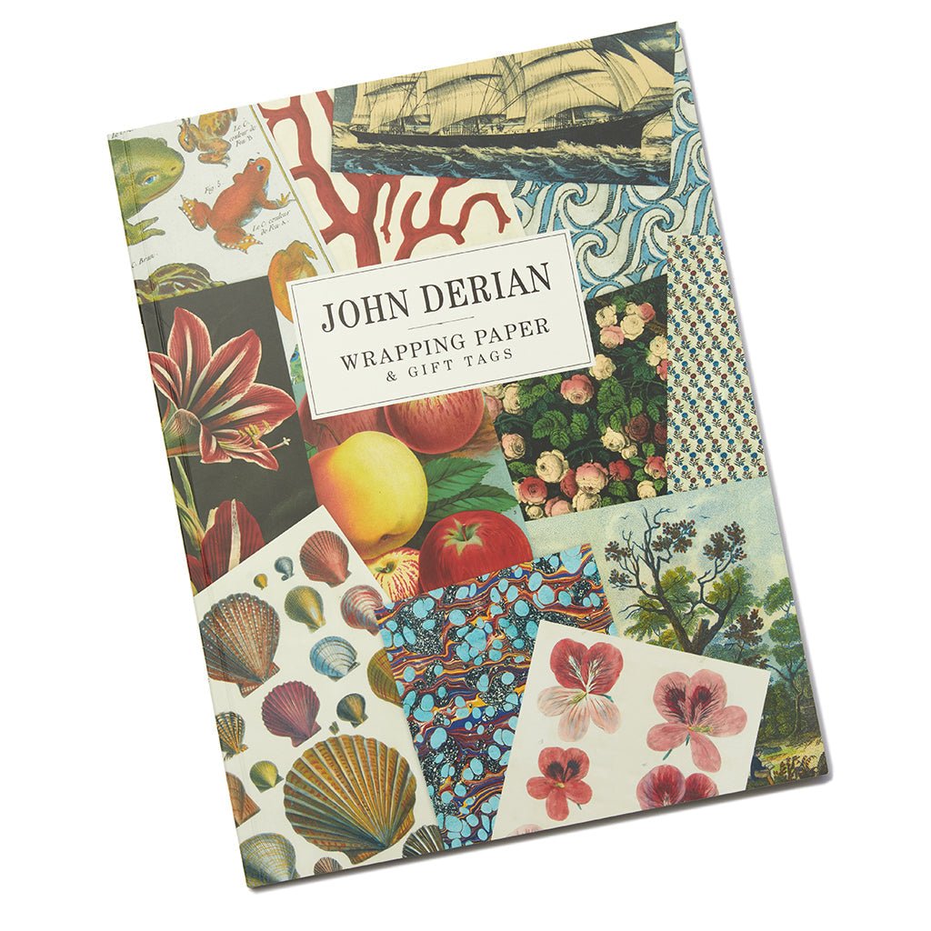 John Derian Gift Wrapping Paper Tags Book. Easy way to store gift wrap