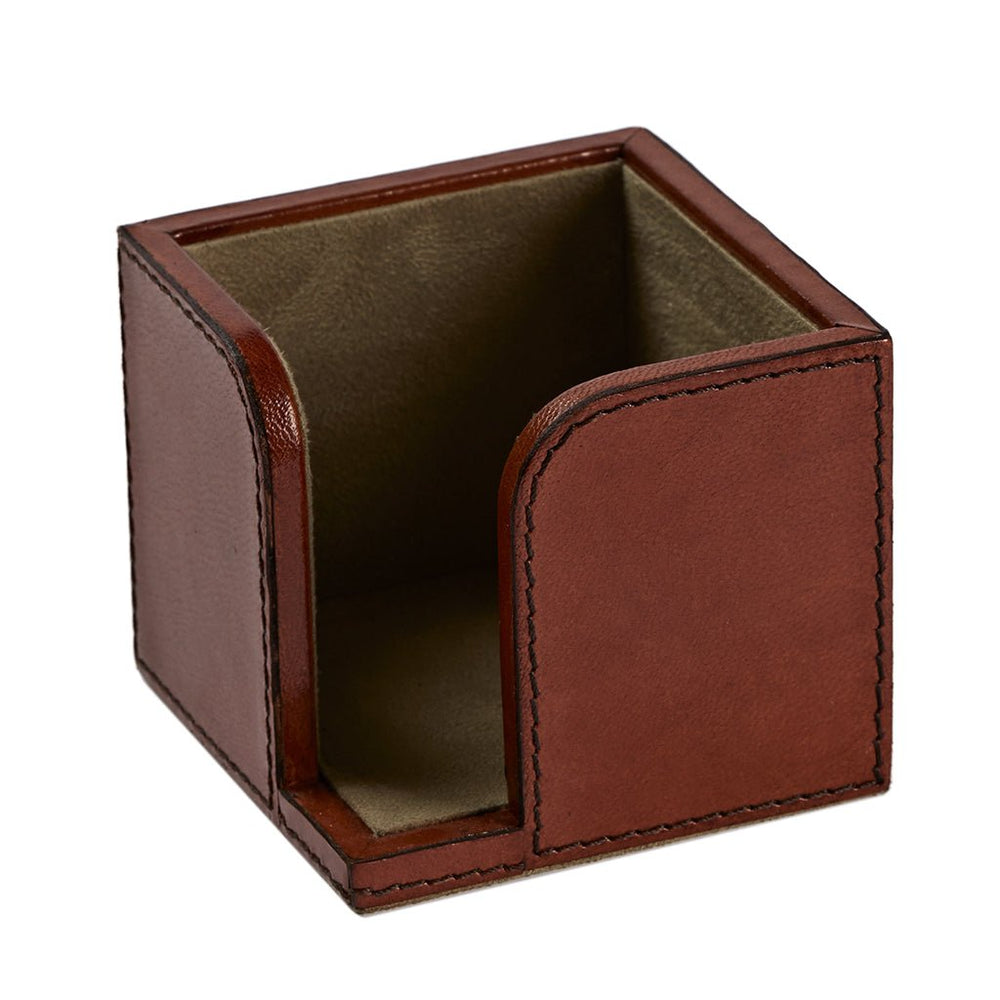 Leather Memo Block Holder Complete With Paper Note Block