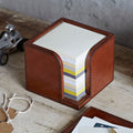 Leather Memo Block Holder Complete With Paper Note Block