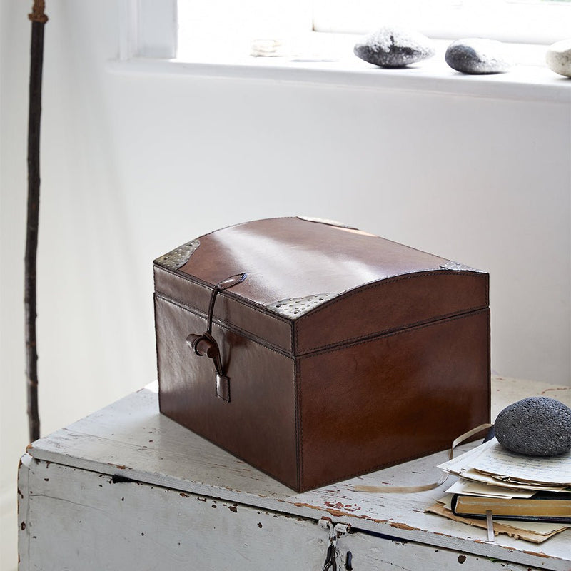 Leather Memory Box to store memorabilia and letters