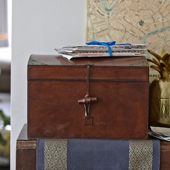 Leather Memory Box to store memorabilia and letters