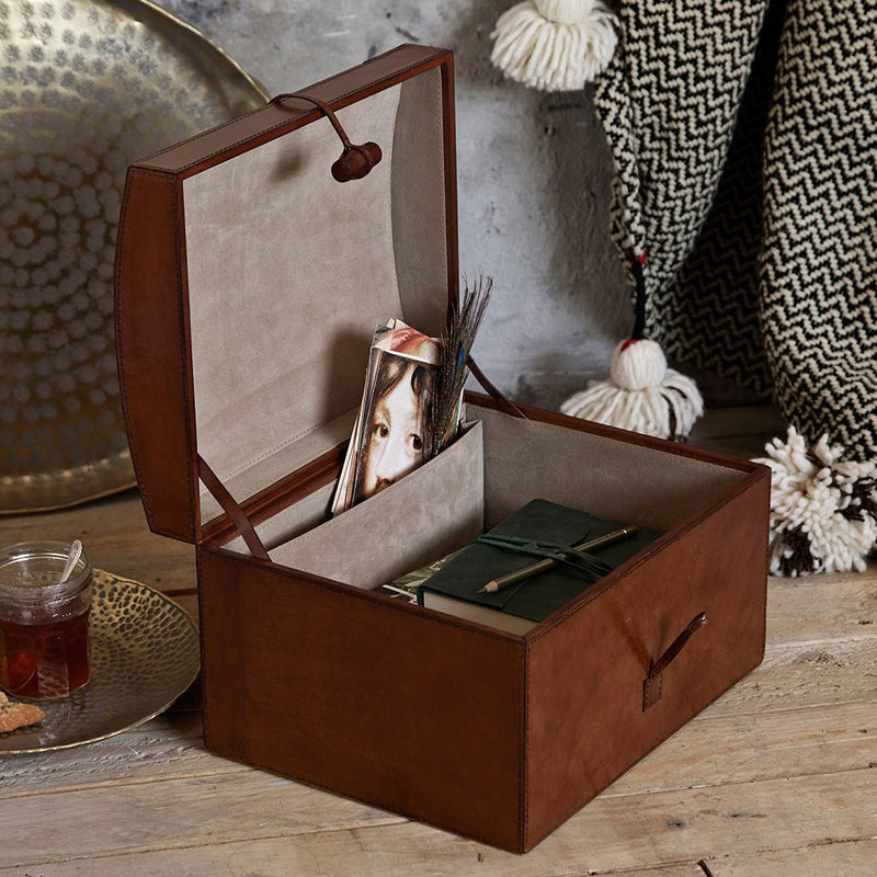 Leather Memory Box to store memorabilia and letters