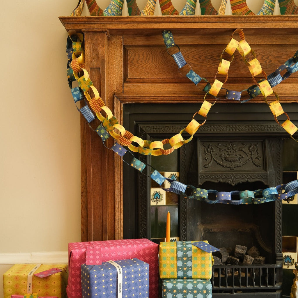 Blue and Yellow Paper Chain Kit