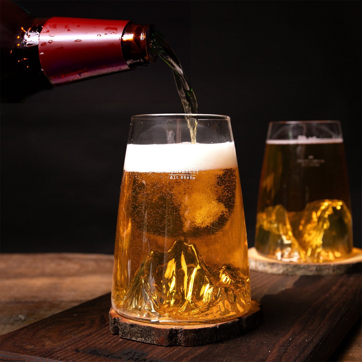 Topographic Glass - Three Mountains