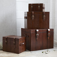 Leather Trunks. Includes one of each of Four sizes. Courier cost incl.
