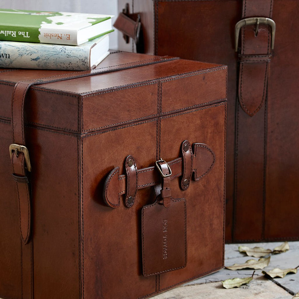 Leather Trunks. Includes one of each of Four sizes. Courier cost incl.