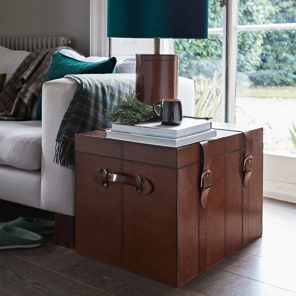 Leather home storage trunks, keepsake, heirloom, cabin and steamer